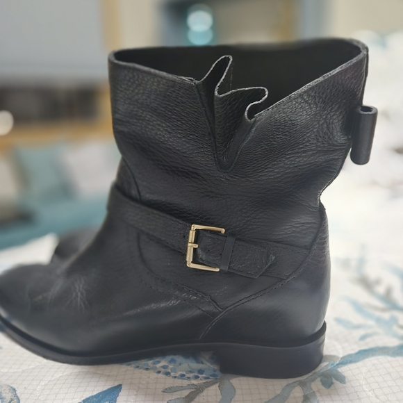 kate spade | Shoes | Kate Spade Black Leather Moto Boots | Poshmark
